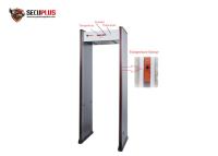 China Indoor Metal Detector Gate 18 Zones Temperature Measure Sound / LED Lights Alarm for sale