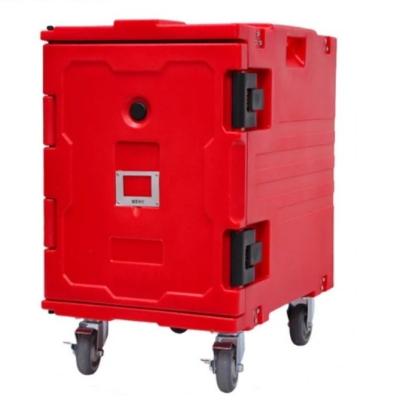 China 82qt Insulated Food Pan Carrier Bag Easy Transport 6 Pan Catering Tray Carrier With 4 Wheels for sale
