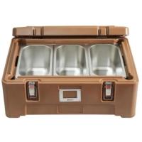 China Top Loading Food Pan Carrier 25L Coffee Mobile Hot Food Transportation Boxes For Food Delivery Service Providers for sale