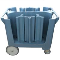 China 20 Dishes Adjustable Dish Caddy Cart Blue Plastic Kitchen Dish Soap Caddy Oem for sale