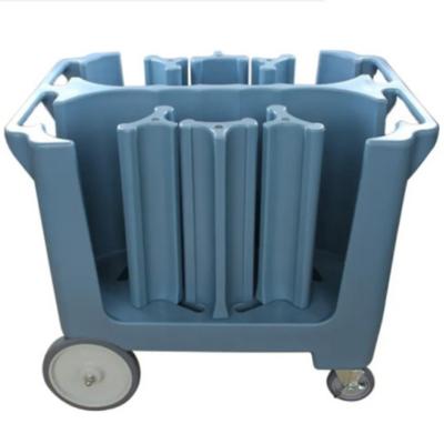 China 20 Dishes Adjustable Dish Caddy Cart Blue Plastic Kitchen Dish Soap Caddy Oem for sale
