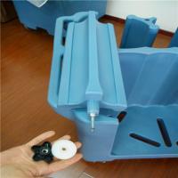 China 20 Dishes Adjustable Dish Caddy Cart Blue Plastic Kitchen Dish Soap Caddy Oem for sale