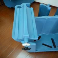 China 20 Dishes Adjustable Dish Caddy Cart Blue Plastic Kitchen Dish Soap Caddy Oem for sale