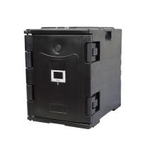 China Pan Insulated Food Transport Box Dining Halls Outdoor Banquets Hot Cold Carrier Black for sale