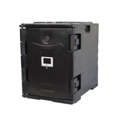 China Pan Insulated Food Transport Box Dining Halls Outdoor Banquets Hot Cold Carrier Black for sale