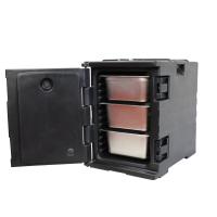 China Pan Insulated Food Transport Box Dining Halls Outdoor Banquets Hot Cold Carrier Black for sale