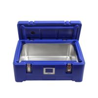 China LLDPE Top Loading Food Pan Carrier 25L Blue Thermal Food Transport Boxes for sale