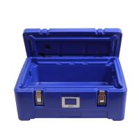 China LLDPE Top Loading Food Pan Carrier 25L Blue Thermal Food Transport Boxes for sale