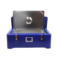 China LLDPE Top Loading Food Pan Carrier 25L Blue Thermal Food Transport Boxes for sale