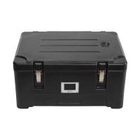 China Large Capacity Insulated Food Transport Box LLDPE Black Catering Tray Carrier 30L for sale