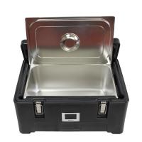China Large Capacity Insulated Food Transport Box LLDPE Black Catering Tray Carrier 30L for sale