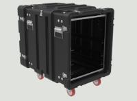 China 14U LLDPE Shockmount Rack Rolling Rack Case Dustproof for sale