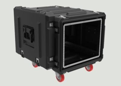 China 8U 120kg Shock Absorber Rack Box  8u Rolling Rack Case 4 Wheels for sale