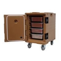 China Insulation Foam Food Pan Carrier Food Tray Carrier 90L With Wheels for sale
