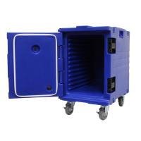 China Multi Compartment Hot Cold Thermal Food Carrier Blue 6 Layers Catering Tray Carrier for sale