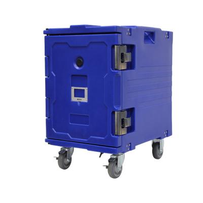 China Multi Compartment Hot Cold Thermal Food Carrier Blue 6 Layers Catering Tray Carrier for sale