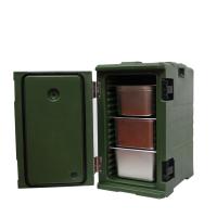 China 120L Green Insulated Food Pan Carrier  CFC Free Thermo Preserving 8 Layers For Hot Food for sale
