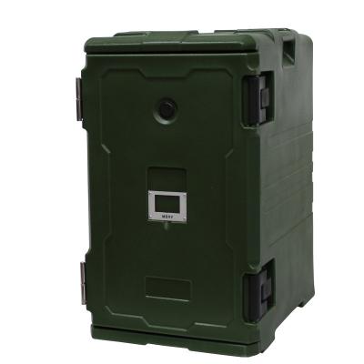 China 120L Green Insulated Food Pan Carrier  CFC Free Thermo Preserving 8 Layers For Hot Food for sale