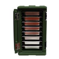 China 120L Green Insulated Food Pan Carrier  CFC Free Thermo Preserving 8 Layers For Hot Food for sale