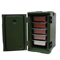 China 120L Green Insulated Food Pan Carrier  CFC Free Thermo Preserving 8 Layers For Hot Food for sale