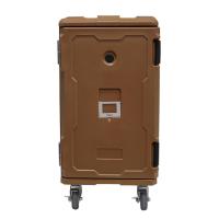 China Full Size Safe Food Pan Carrier Heated 4 Layers Coffee Color for sale