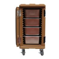 China Full Size Safe Food Pan Carrier Heated 4 Layers Coffee Color for sale