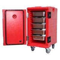 China User Friendly Thermos Food Carrier 120L 5 Layers  Insulated Food Pan Carrier Wheels Red for sale