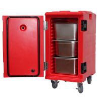 China User Friendly Thermos Food Carrier 120L 5 Layers  Insulated Food Pan Carrier Wheels Red for sale