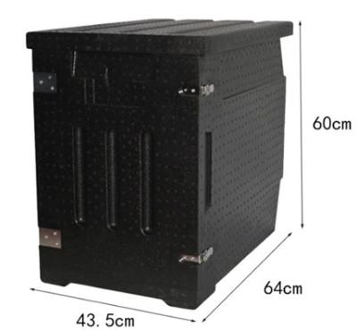 China 640mm Stackable Food Pan Carrier EPP Front Loading 3.6kg Pan Carriers Catering 6 Layers for sale