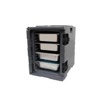 China PU Foam Insulated Sheet Pan Carrier 6 Layers Dark Grey Insulated Food Transport Box for sale