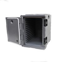 China PU Foam Insulated Sheet Pan Carrier 6 Layers Dark Grey Insulated Food Transport Box for sale