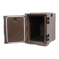 China Polyethylene Outdoor Insulated Food Carrier Pan Dark Coffee Catering Tray Carrier for sale