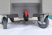 China Commerical Ice Caddy Plastic Ice Storage Cart Insulated Transport Ice Caddy With Wheels for sale
