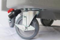 China Commerical Ice Caddy Plastic Ice Storage Cart Insulated Transport Ice Caddy With Wheels for sale