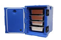 China Door To Door Shipment Insulated Front Loading Food Pan Carriers With Ice Block for sale
