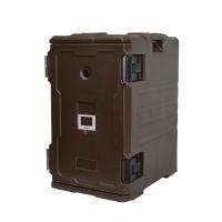 China Thermal Box Insulated Food Pan Carrier 120L Dark Coffee For Group Catering Companies for sale