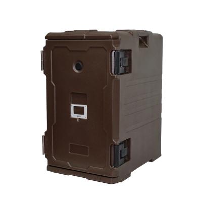 China Thermal Box Insulated Food Pan Carrier 120L Dark Coffee For Group Catering Companies for sale