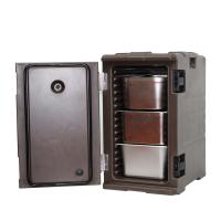 China Thermal Box Insulated Food Pan Carrier 120L Dark Coffee For Group Catering Companies for sale