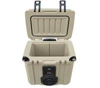 China New Design 35L Outdoor Insulated PE&PU Portable Music Speaker Cooler With Logo Pattern for sale