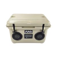 China 48QT Custom Branded 45L Premium Hard Music Cooler Box PE Thermal Insulated Portable Cooler For Outdoor Food  Factory Hard Rotomolded Cooler Box With Speaker for sale