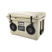 China 48QT Custom Branded 45L Premium Hard Music Cooler Box PE Thermal Insulated Portable Cooler For Outdoor Food  Factory Hard Rotomolded Cooler Box With Speaker for sale