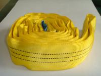 China 3T High Tenacity Polyester Yellow Soft Round Sling , Cargo Lifting Slings for sale