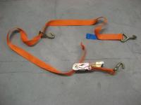China Orange Ratchet Tie Down Straps LC2500 DN EN12195-2  50MM With Single J Hook for sale
