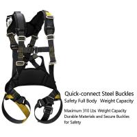 China Quick-connect Steel Buckles Safety Full Body Harness Maximum 310 Lbs Weight Capacity Durable Materials and Secure Buckles for Safety for sale