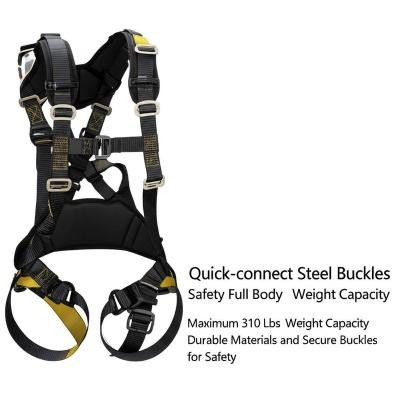 China Quick-connect Steel Buckles Safety Full Body Harness Maximum 310 Lbs Weight Capacity Durable Materials and Secure Buckles for Safety for sale