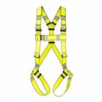 China visibility Yellow With Reflective Strips Full Body Harness 45mm Width General Fall Arrest Gear for Worker Safety on Job Sites for sale