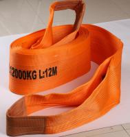 China 12 Ton 7:1 Double Eye Webbing Sling Manufacturer | CE / GS Certified Polyester Lifting Sling Supplier in China for sale