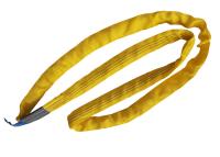 China 100% Polyester Spanset Round Slings Double Eyes Flat Shape Yellow Color ISO Certification for sale