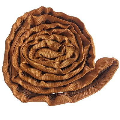China 6T Brown EN1492-2 Polyester Endless Round Sling For Tubing & Pipe Industry for sale