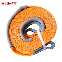 China Multifunctional Heavy Duty Orange Tow Straps / Snatch Strap 8000 KG 60mm With Acid Resistance for sale